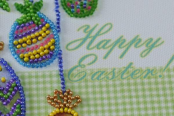 Bead embroidery kit on art canvas Easter holiday. Abris Art | Etsy