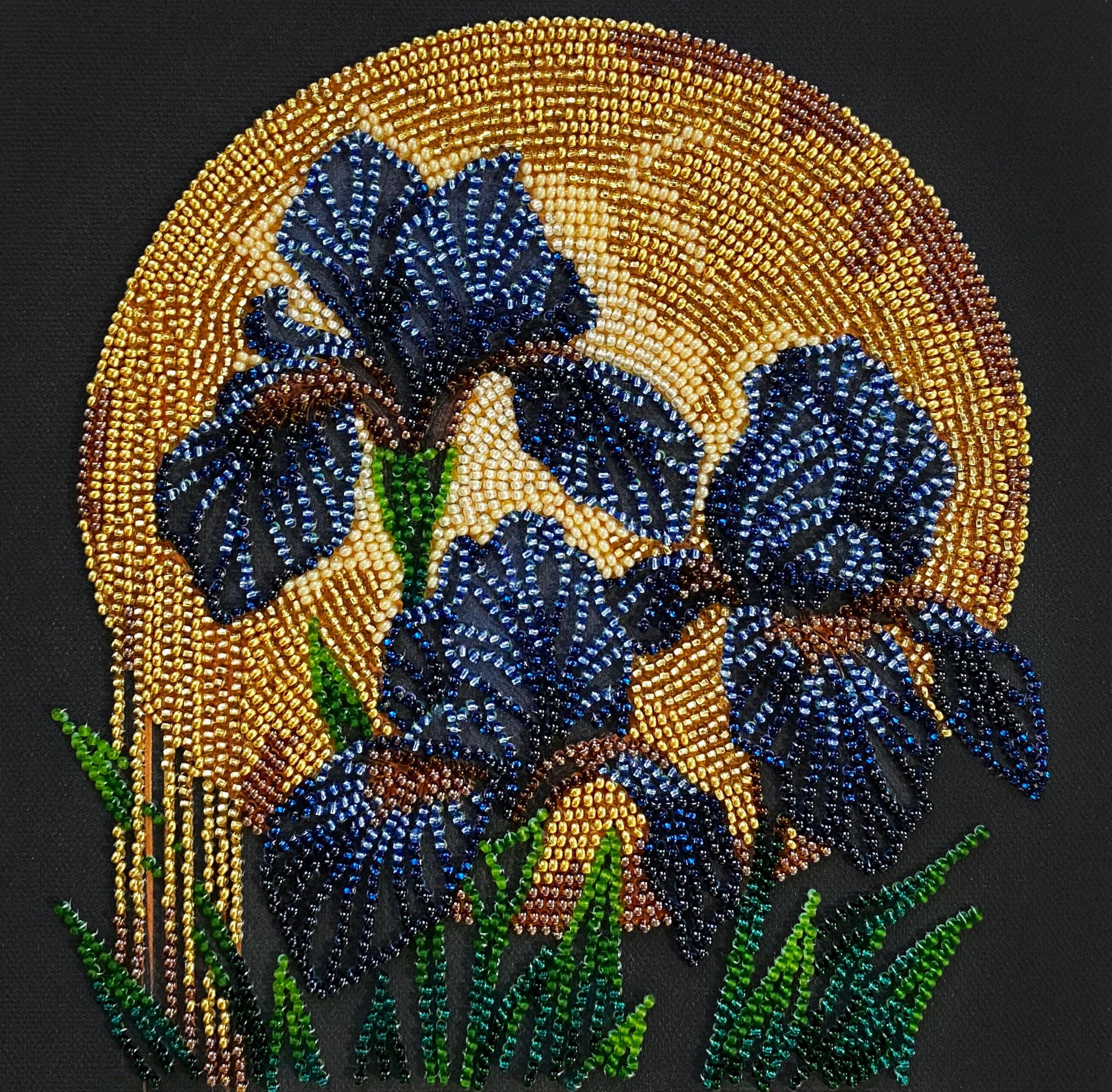 Bead Embroidery Kit on Art Canvas - Dancing in Golden Light. DIY ...