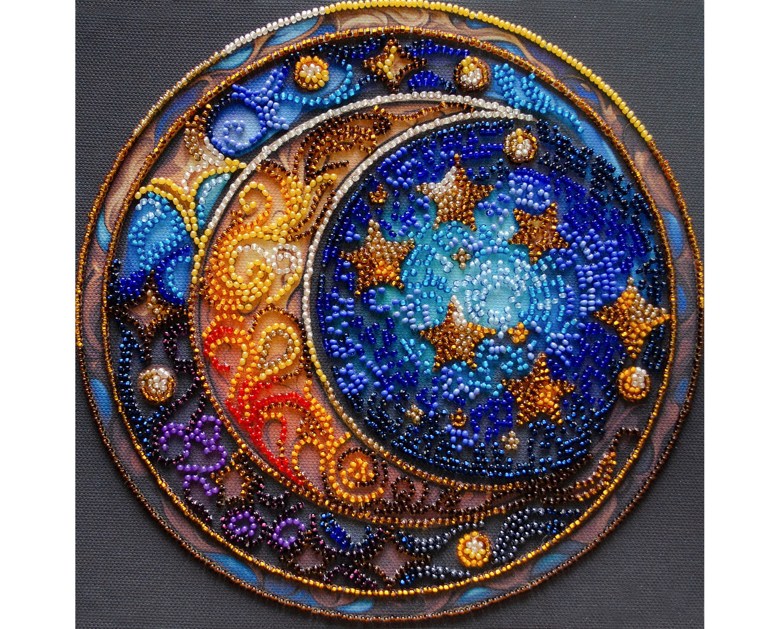 Bead Embroidery Kit on Art Canvas - Magical Dreams. DIY Beadwork Kit ...