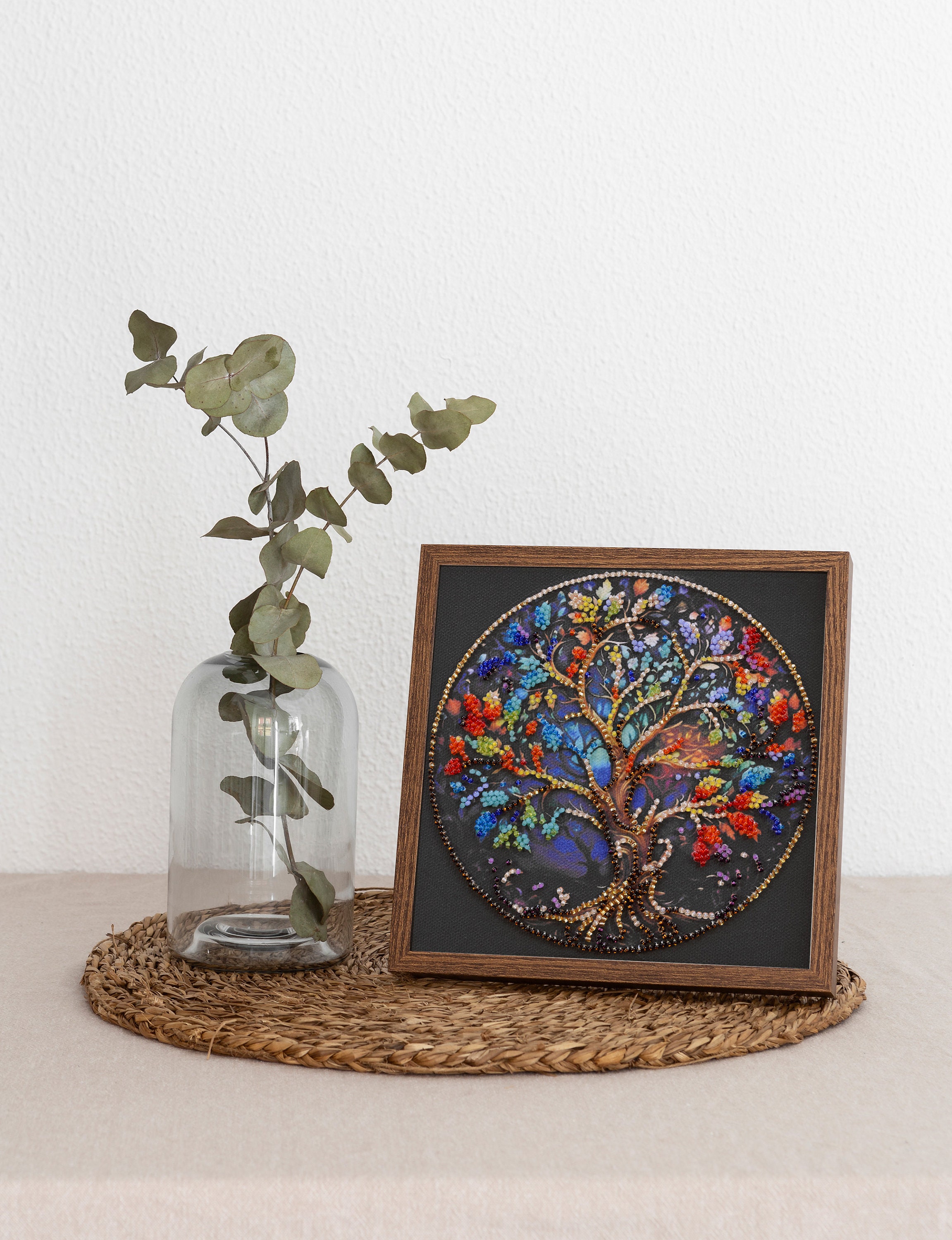 Bead Embroidery Kit on Art Canvas - the Color of Life. DIY Beadwork Kit ...