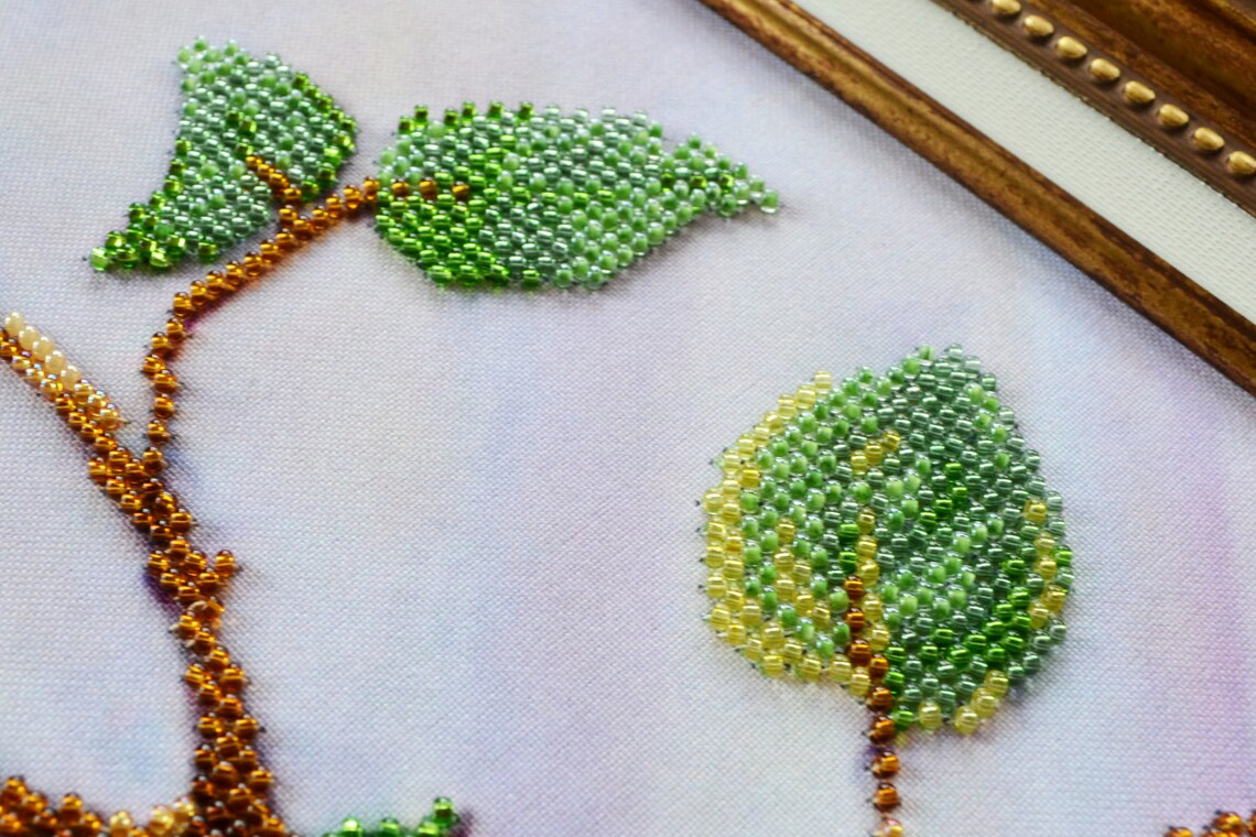 Bead Embroidery Kit on Gabardine Poetry (part2). Tela Artis DIY ...