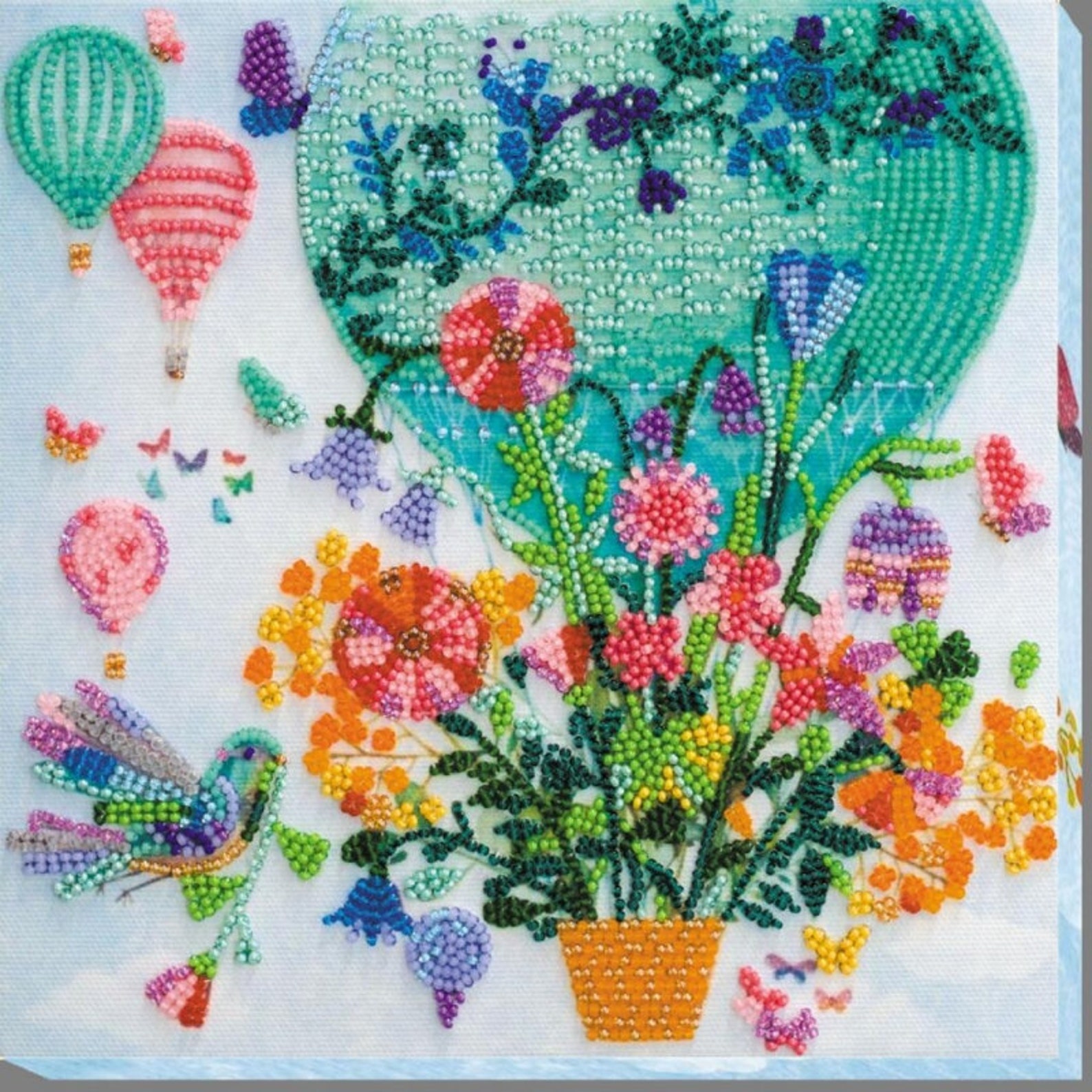 Bead Embroidery Kit on Art Canvas Everything for You. DIY Beadwork Kit ...