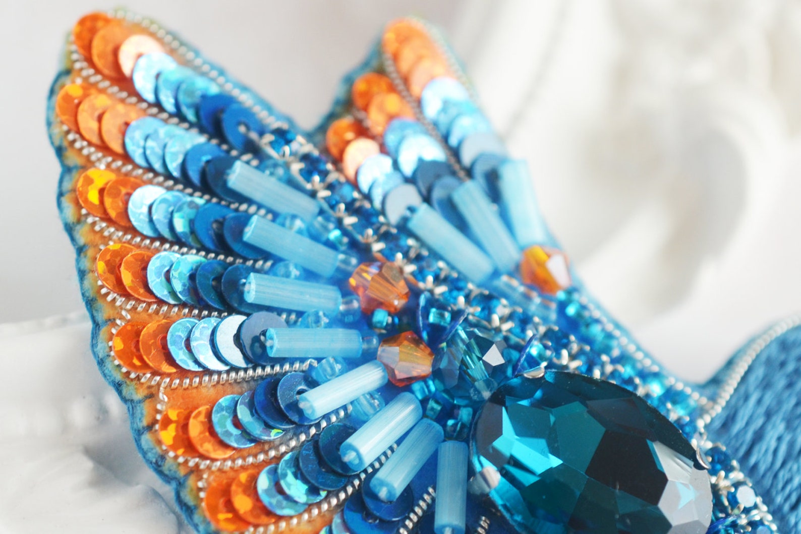 DIY Jewelry Making Kit, Seed Beaded Brooch "bluebird of Happiness ...