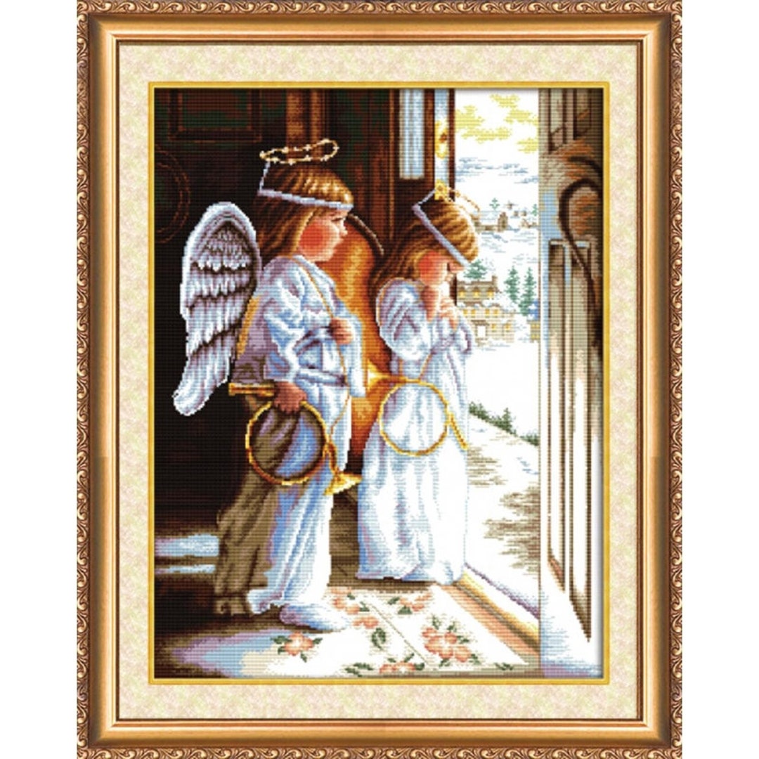 Cross Stitch Embroidery "angels". DIY Cross Stitch Picture. - Etsy
