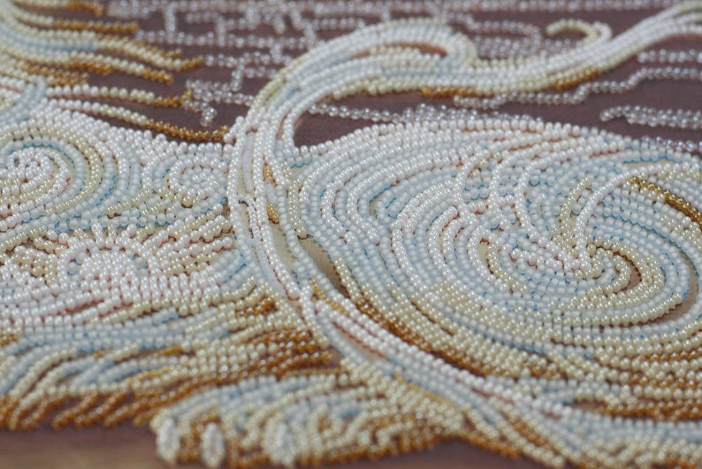 Bead Embroidery Kit on Art Canvas Aslan. DIY Beaded Picture. - Etsy