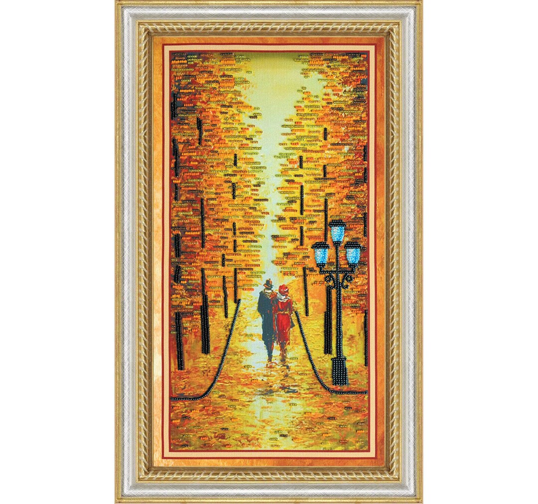 Bead Embroidery Kit on Art Canvas Alley. DIY Beadwork Kit Embroidery ...