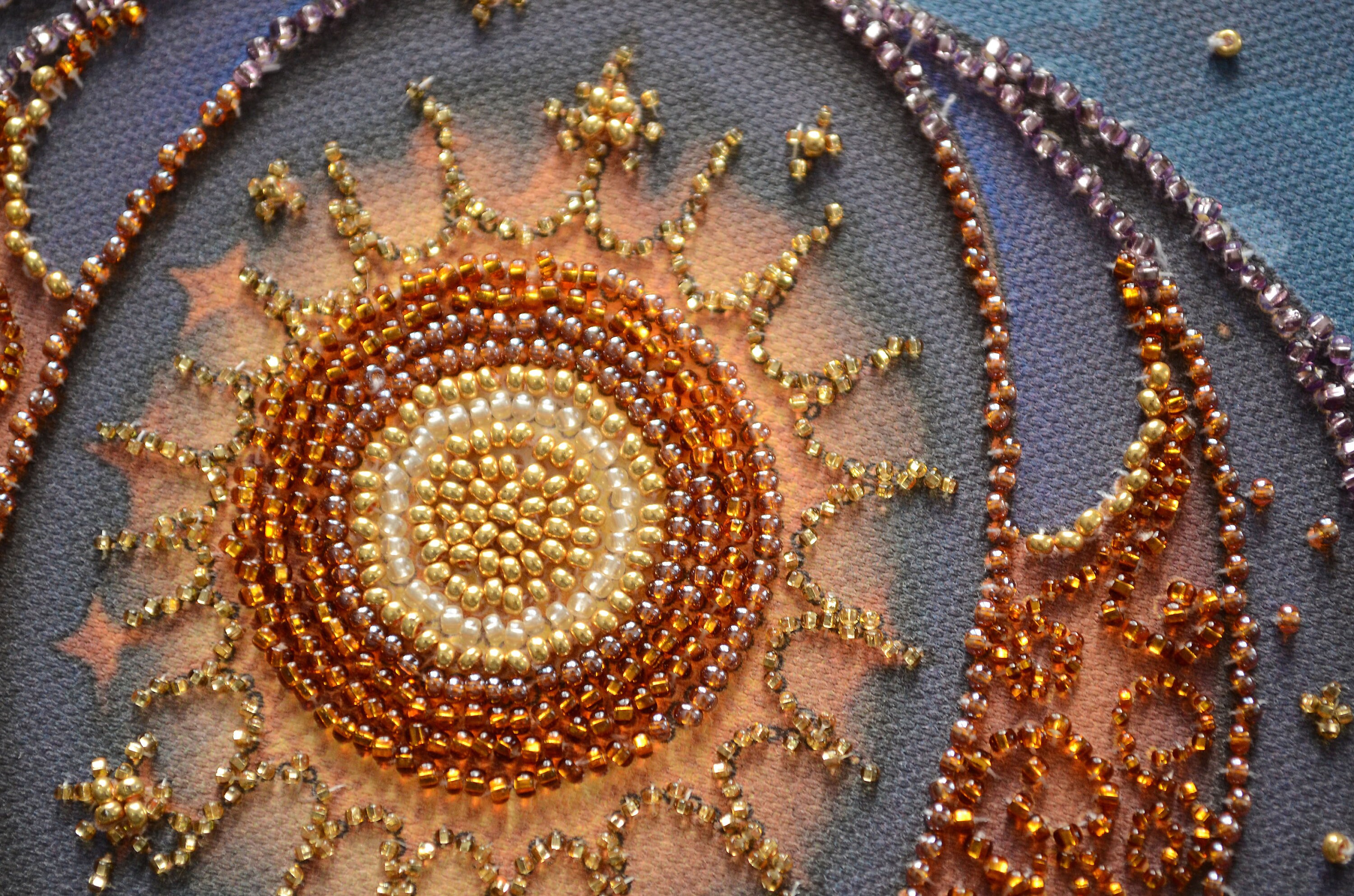 Bead Embroidery Kit on Art Canvas - Air Adventures. DIY Beadwork Kit ...