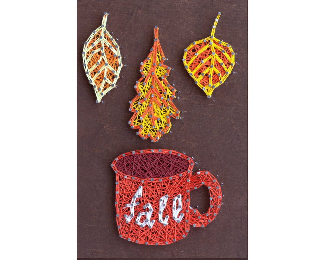 String Art DIY Kit "leaf Fall" DIY, Abris Art. Creative DIY Kit. - Etsy