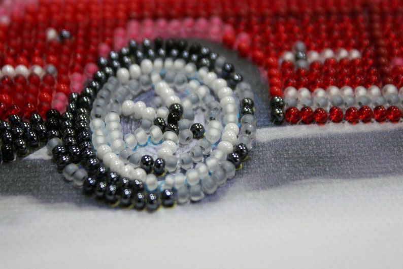 Bead Embroidery Kit on Art Canvas Ford Mustang 1967. DIY Beadwork Kit ...