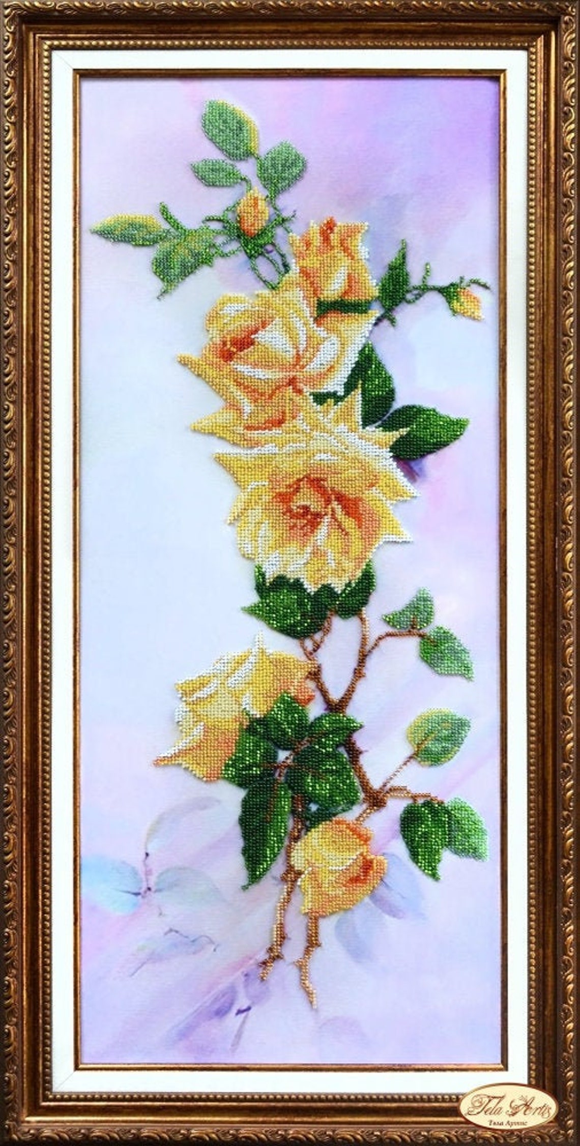 Bead Embroidery Kit on Gabardine Poetry (part2). Tela Artis DIY ...