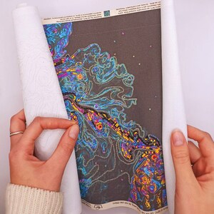 Bead Embroidery Kit on Art Canvas Cosmic Dream. Abris Art DIY Beadwork ...