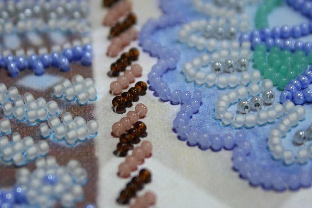 Bead Embroidery Kit on Art Canvas at the Bottom of the Sea. DIY ...