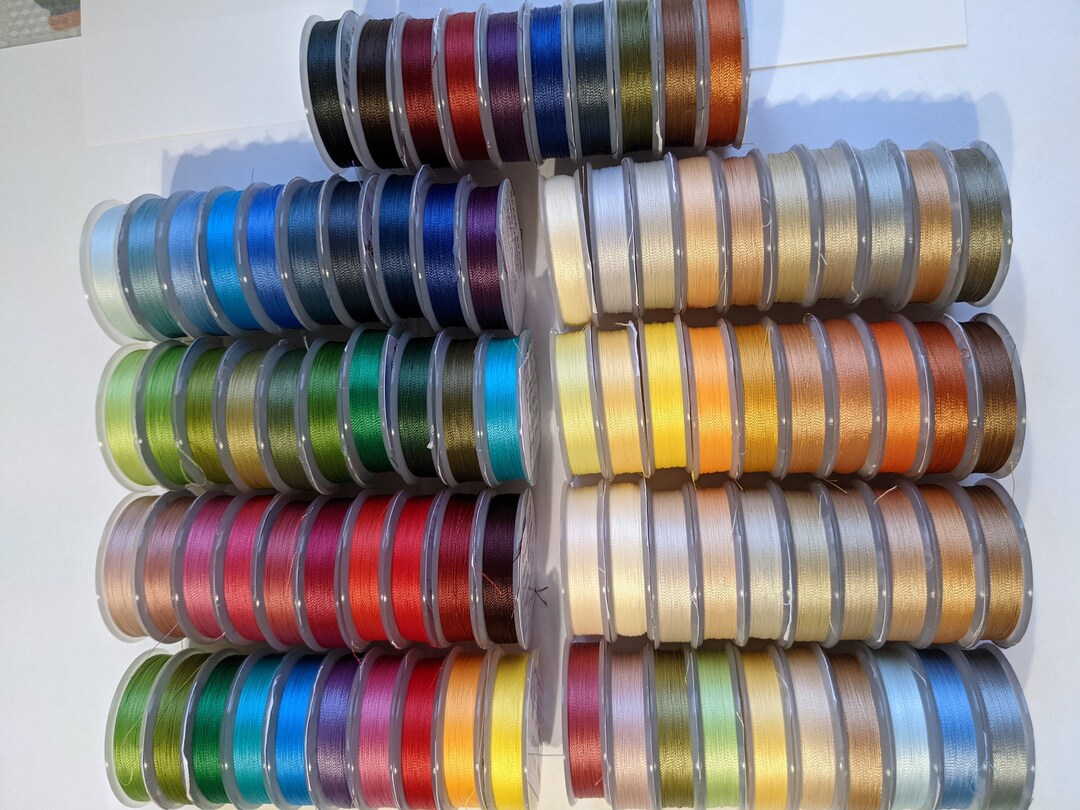 Threads for Embroidery With Beads, 1 Set - 10 Pcs, Beading Threads Mix ...