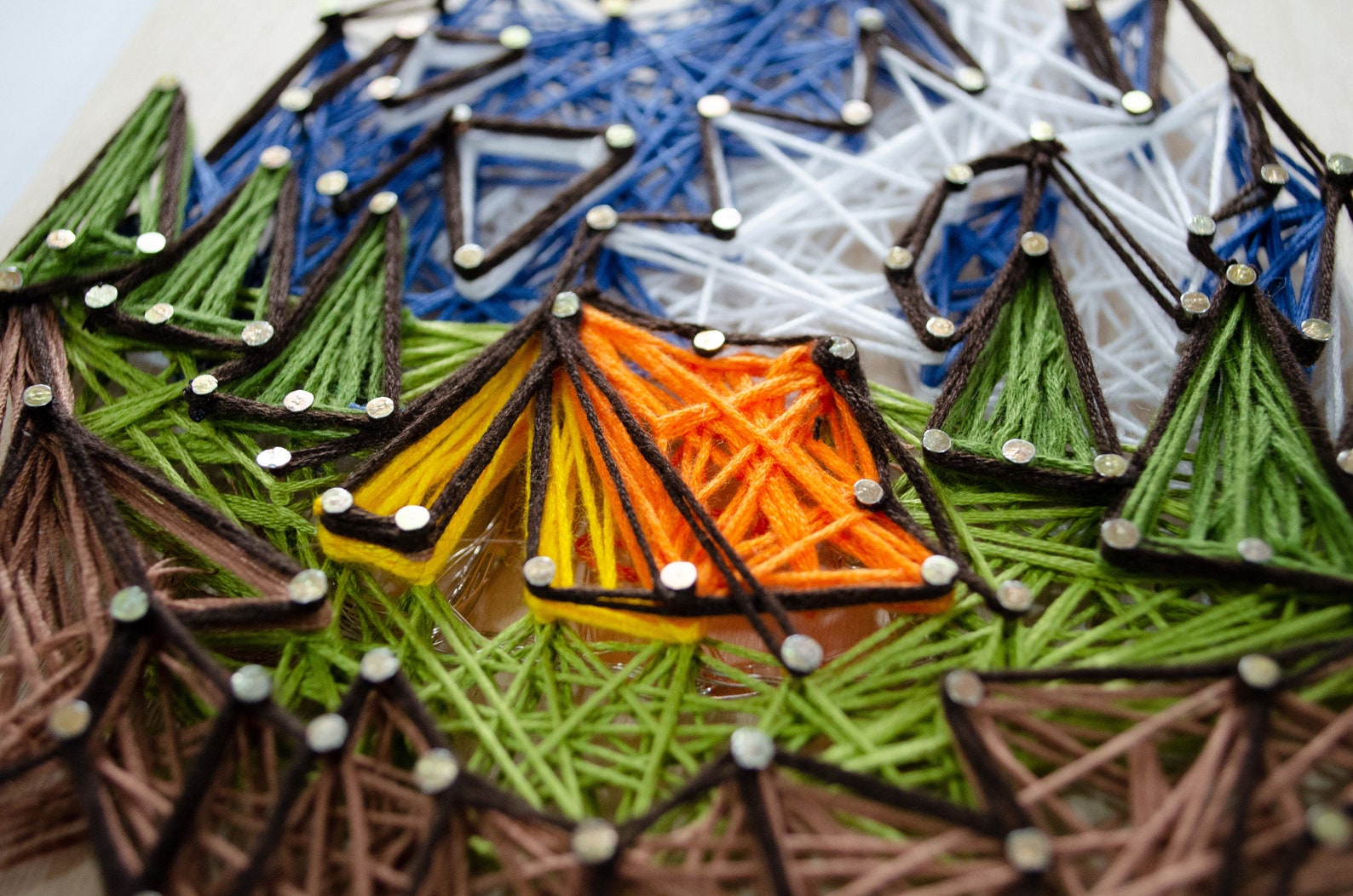 String Art DIY Kit Аt the Foot of the Mountain DIY, Abris Art. Creative ...