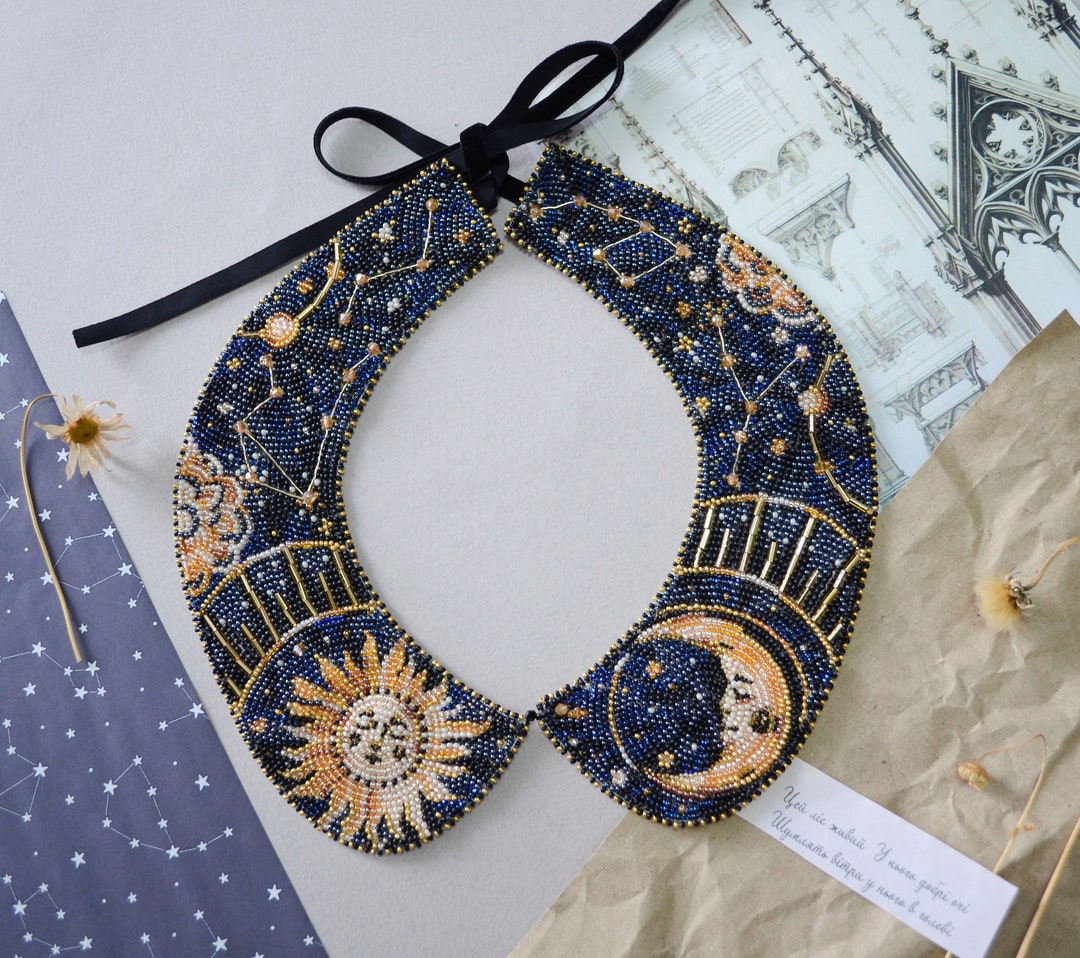 DIY Decoration Collar Making Kit, Seed Beaded Collar Galactic Beauty ...