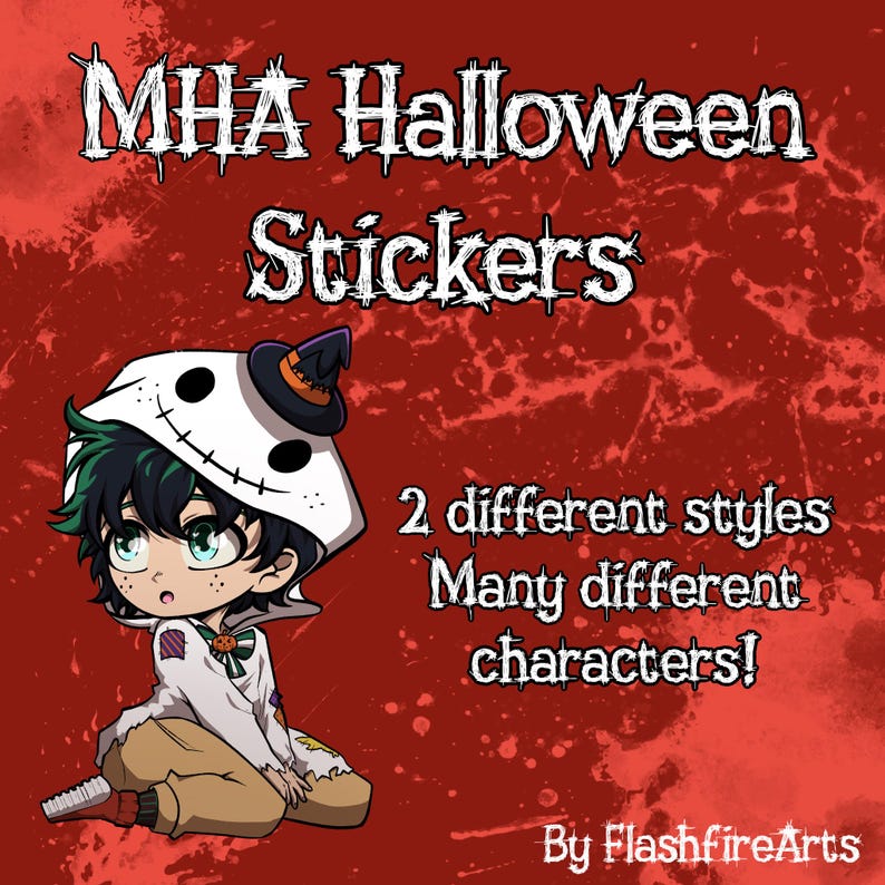 MHA Halloween Stickers: Costumes Galore! - Etsy