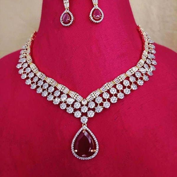 Indian Ruby Necklace - Etsy