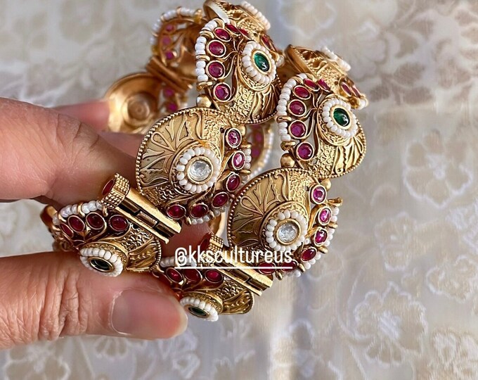Ruby Green Baju Bandh/indian Wedding Jewelry/vanki/ Armlet/ Indian ...