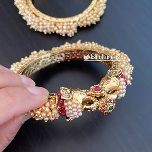 Traditional Elephant Head Gajra Bangles Openable Kada Pair | Elephant ...