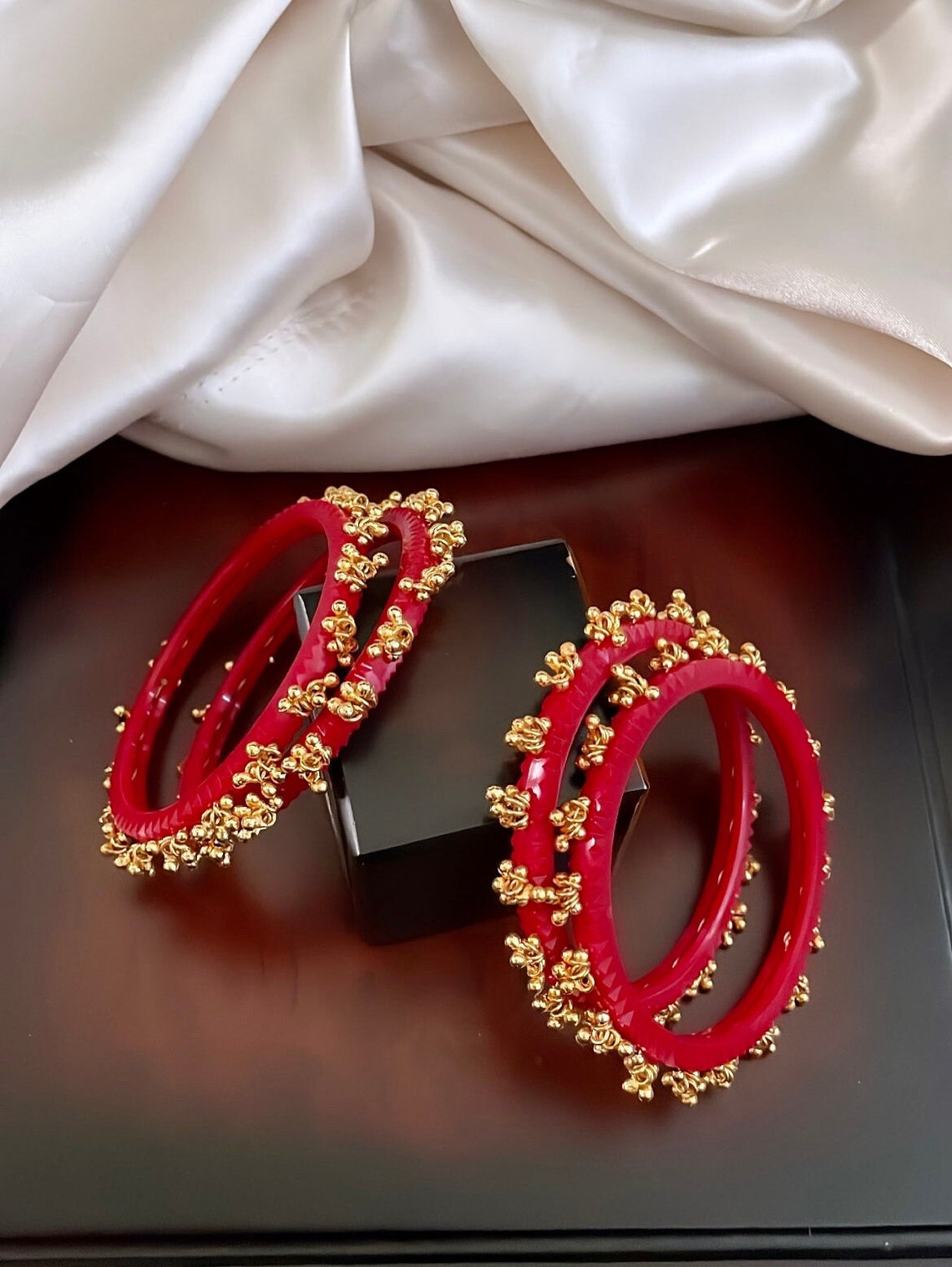 Gold Ghunghroo Bangles: Bridal Shakha Pola Chudla Kangan - Etsy