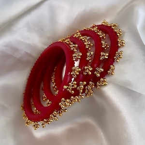 Gold Ghunghroo Shaka Pola Chudla Bangles | Size 2.6 | Choodla Bangles ...