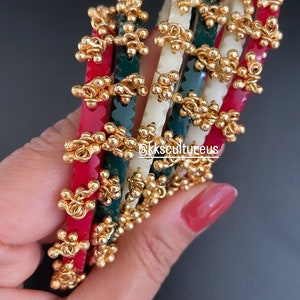 Gold Ghunghroo Shaka Pola Chudla Bangles | Size 2.6 | Choodla Bangles ...