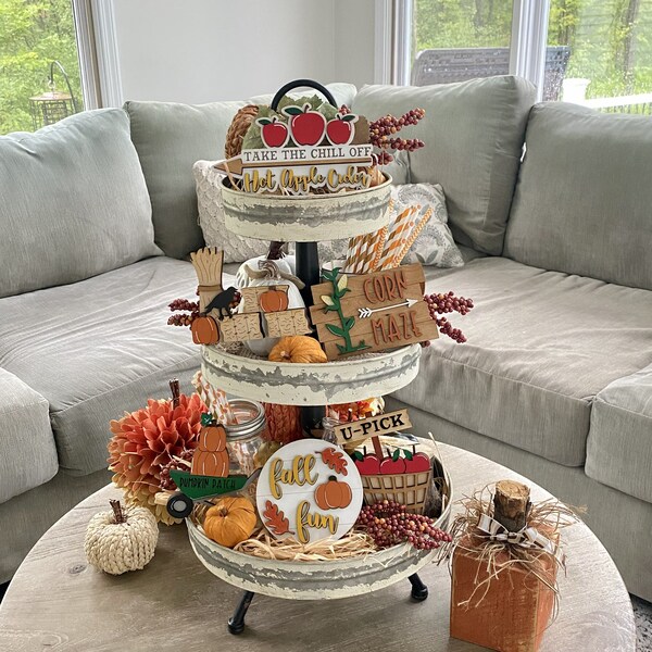 Fall Tiered Tray Decor - Etsy