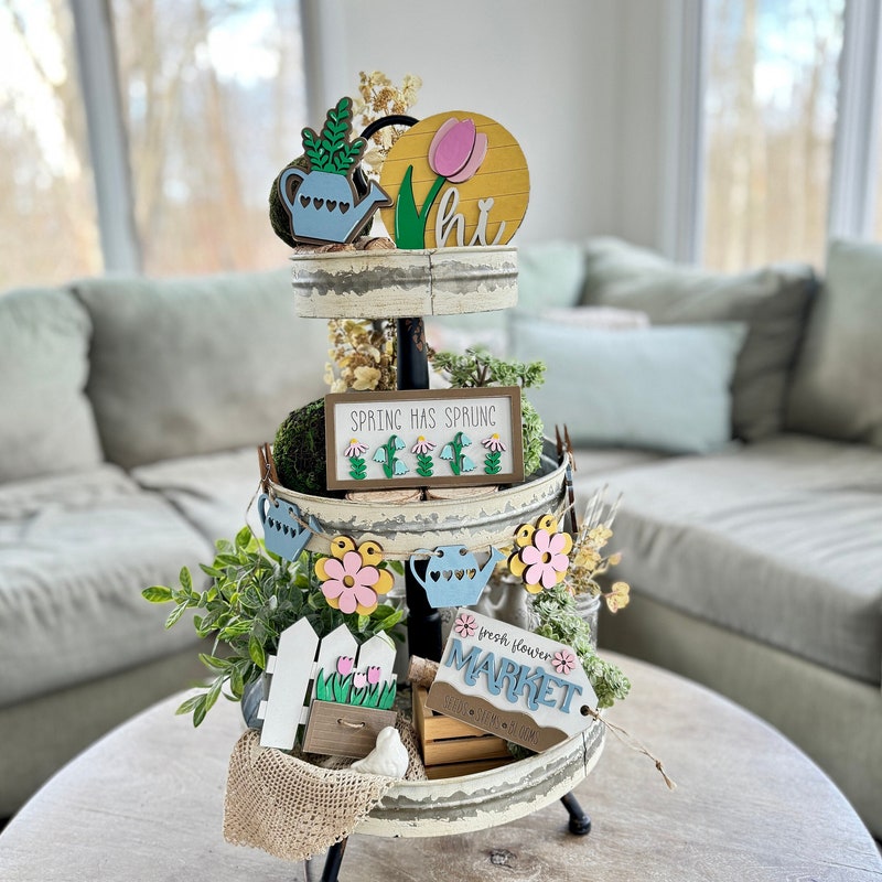 Spring Tiered Tray - Etsy