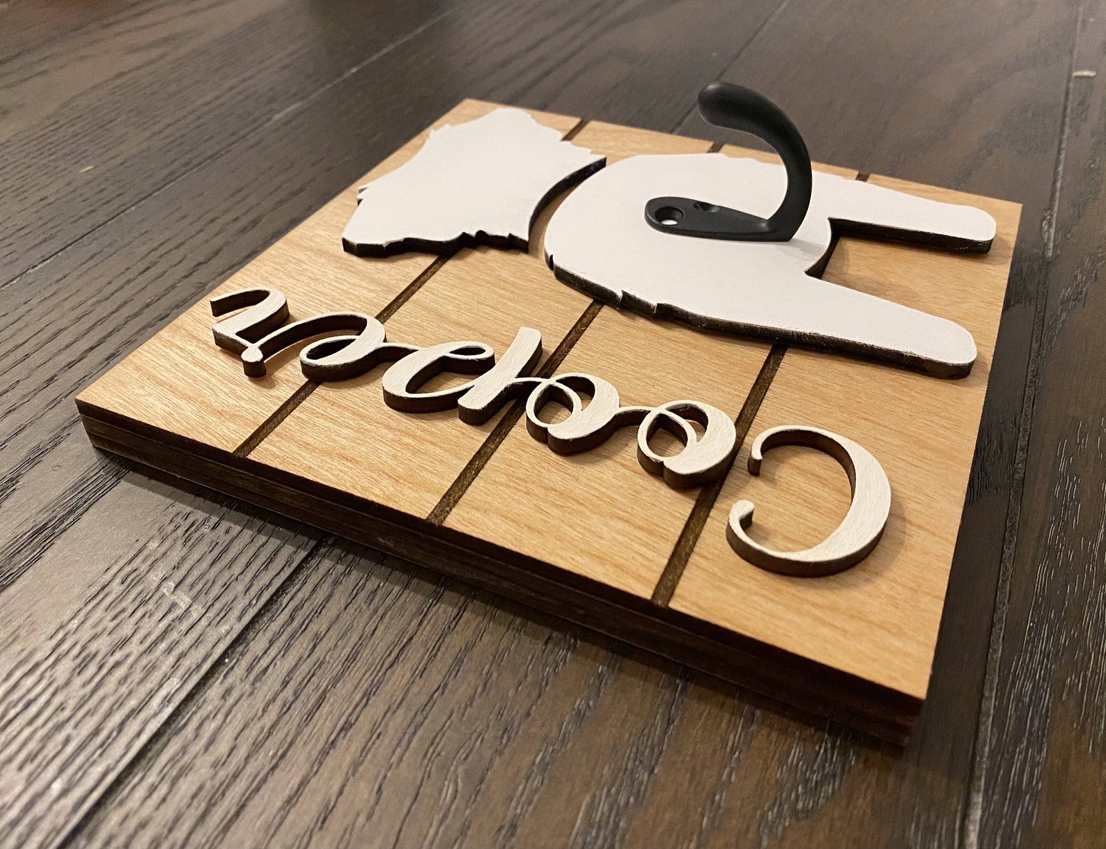 Dog Leash Hanger Sign/custom Dog Leash Holder/personalized Dog - Etsy