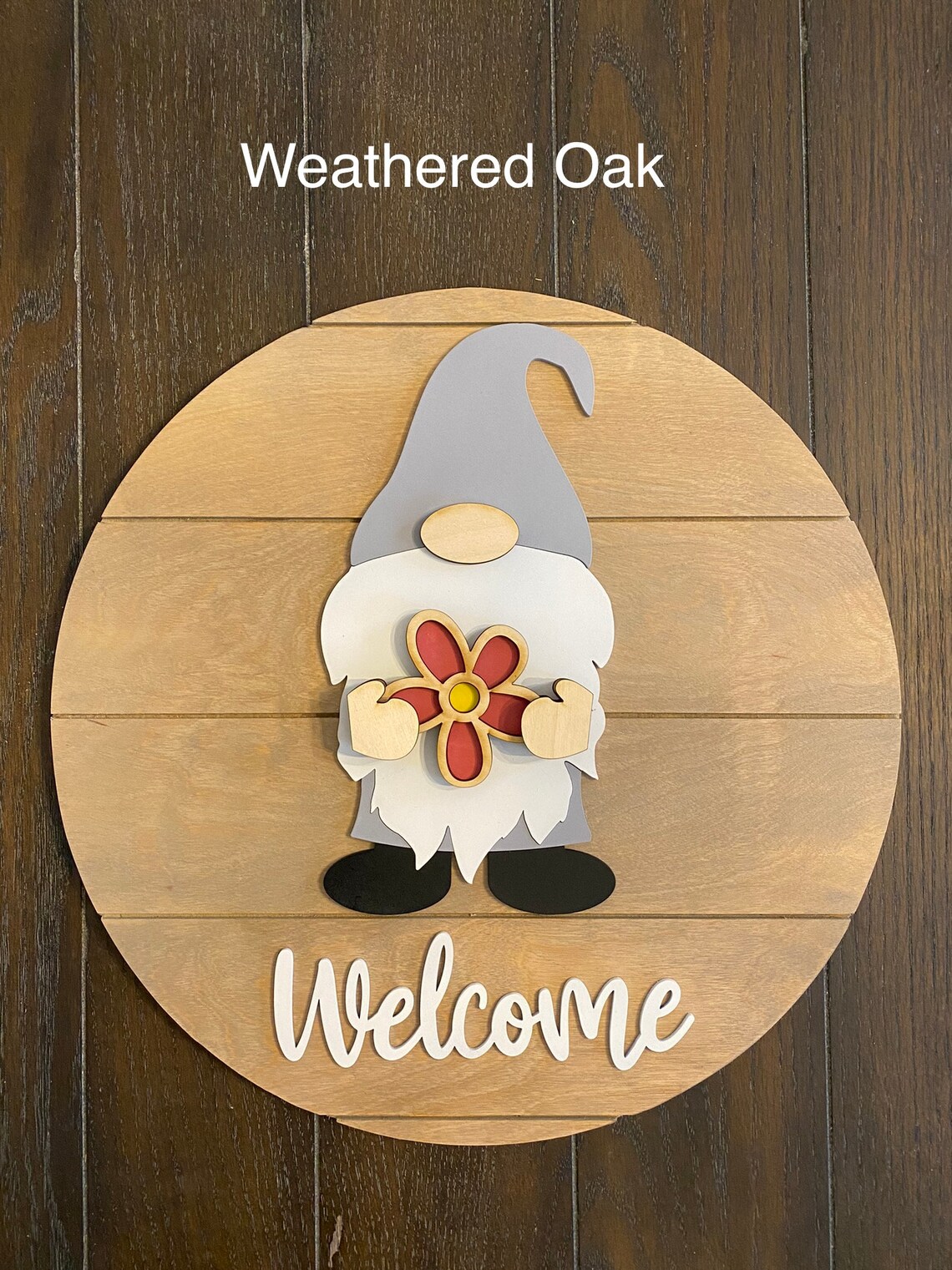 Gnome Welcome Sign/18 in Welcome Sign/home - Etsy