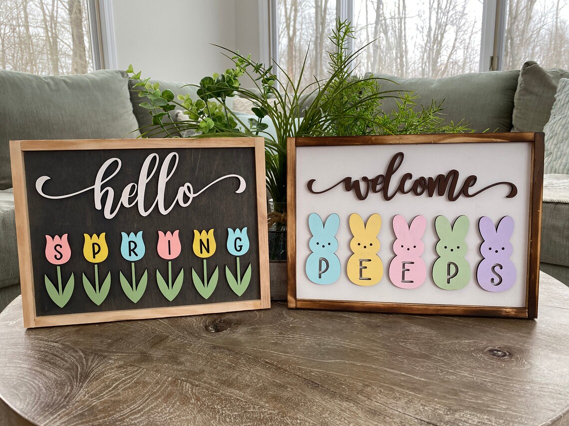 Spring Sign/welcome Spring Sign/welcome Sign/farmhouse | Etsy