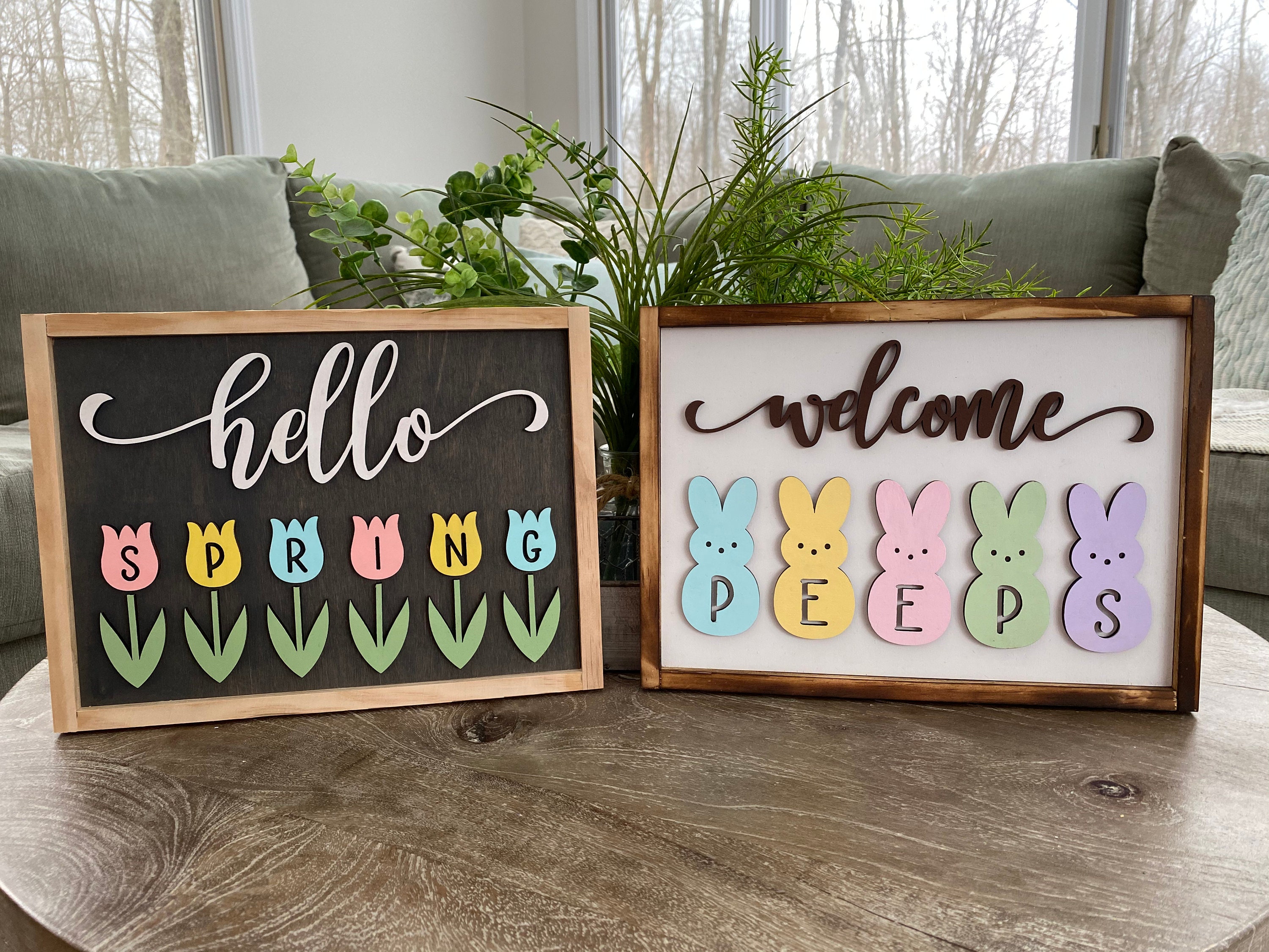 Spring Sign/welcome Spring Sign/welcome Sign/farmhouse | Etsy