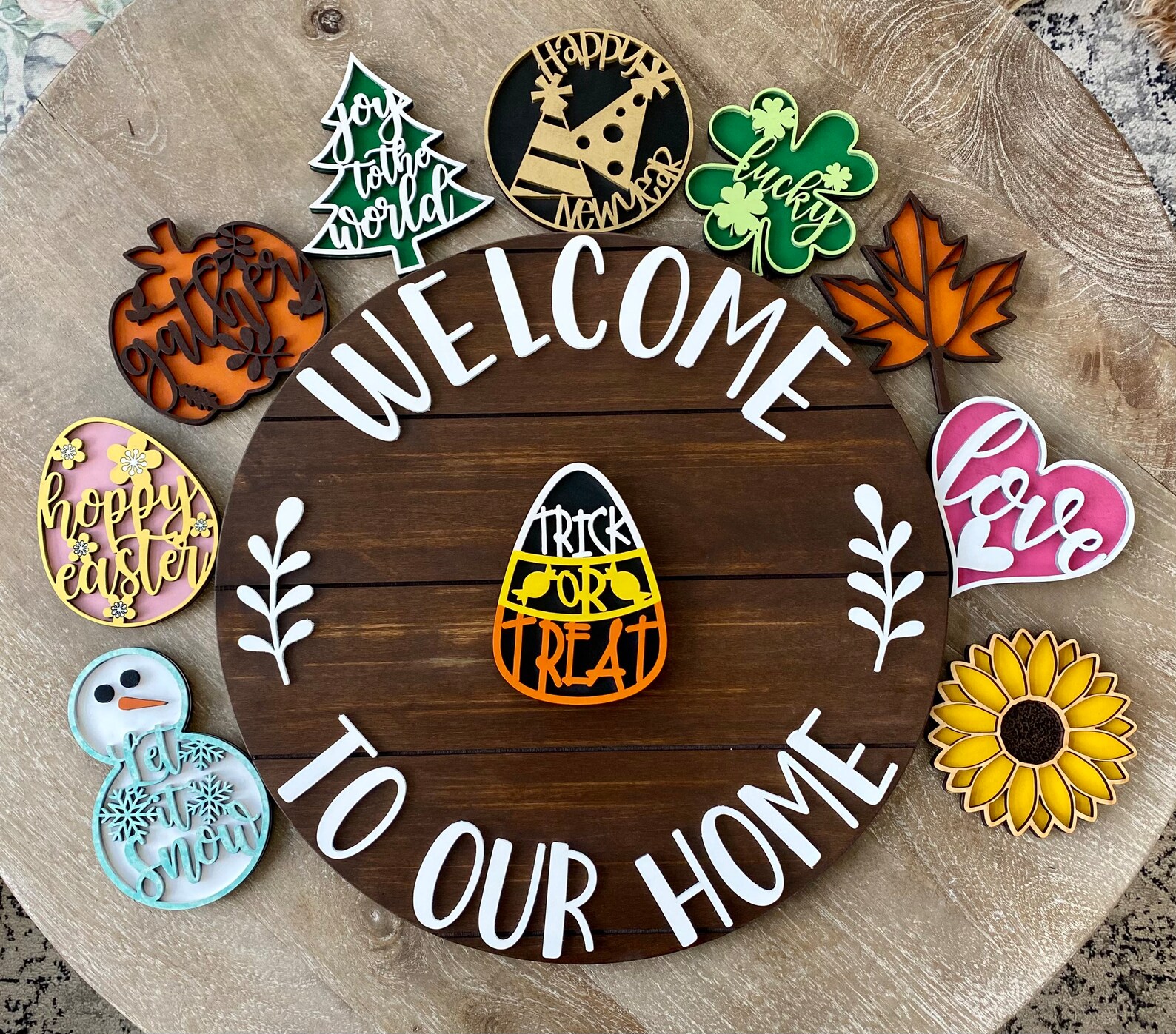 Interchangeable Welcome Sign/welcome Sign/all Seasons - Etsy