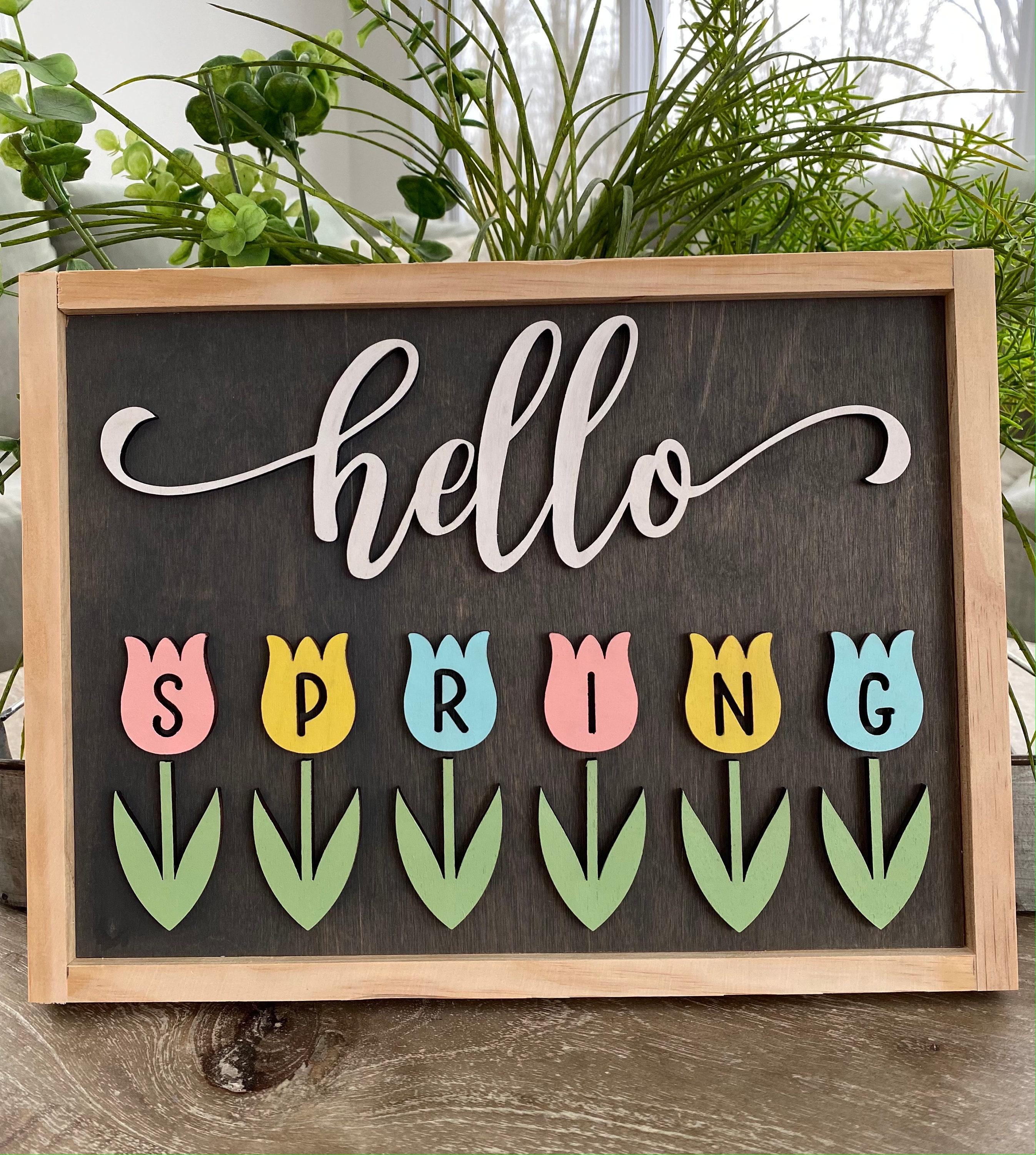 Spring Sign/welcome Spring Sign/welcome Sign/farmhouse | Etsy