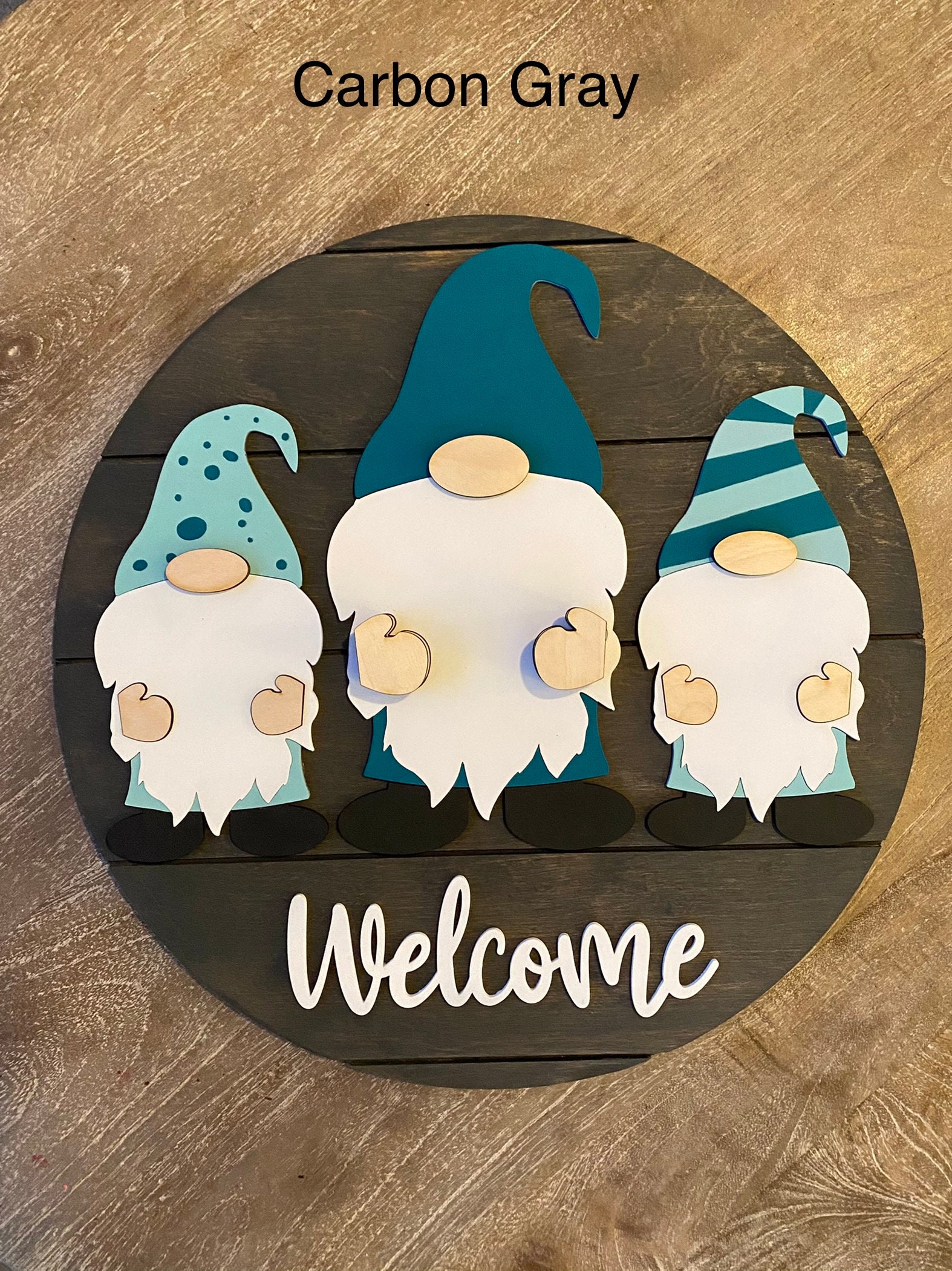 Gnome sweet gnome sign/18 in round sign/home | Etsy