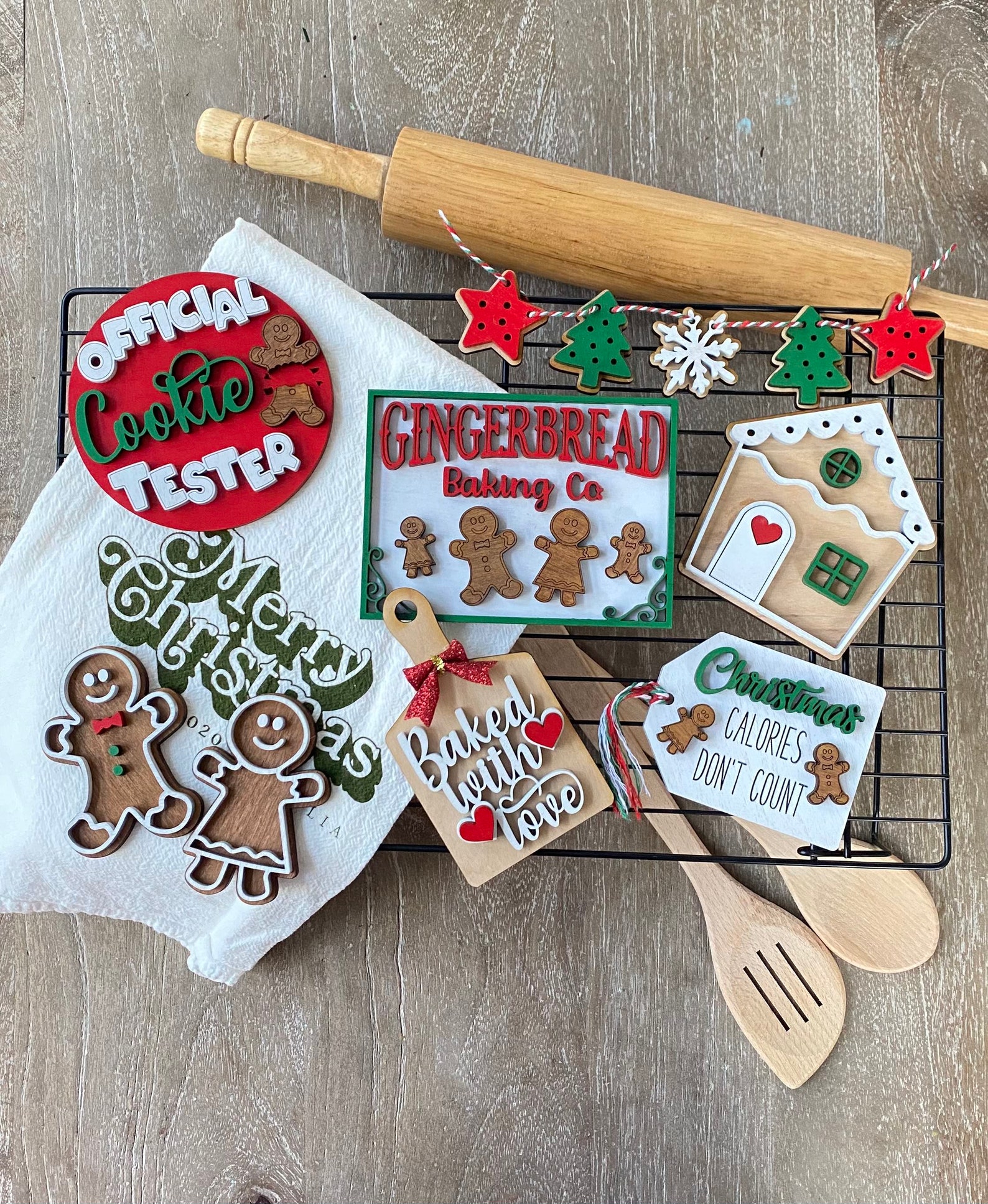 Gingerbread Tiered Tray/gingerbread Man/gingerbread | Etsy