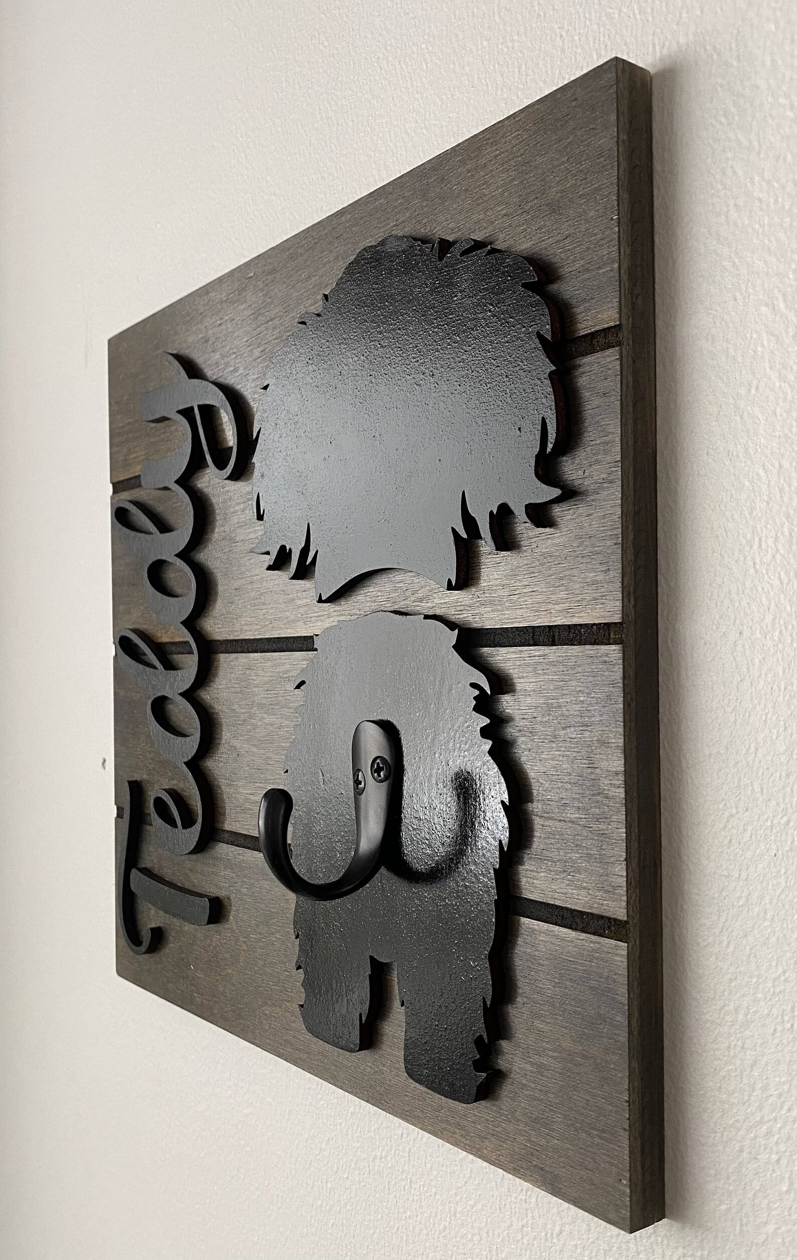 Dog Leash Hanger Sign/custom Dog Leash Holder/personalized Dog - Etsy