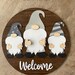 Gnome Sweet Gnome Sign/18 in Round Sign/home Decor/interchangeable ...
