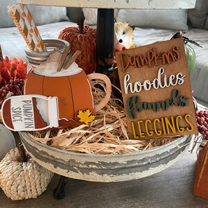 Pumpkin Spice, Fall Tiered Tray Decor, Fall Decorations, Fall Decor ...