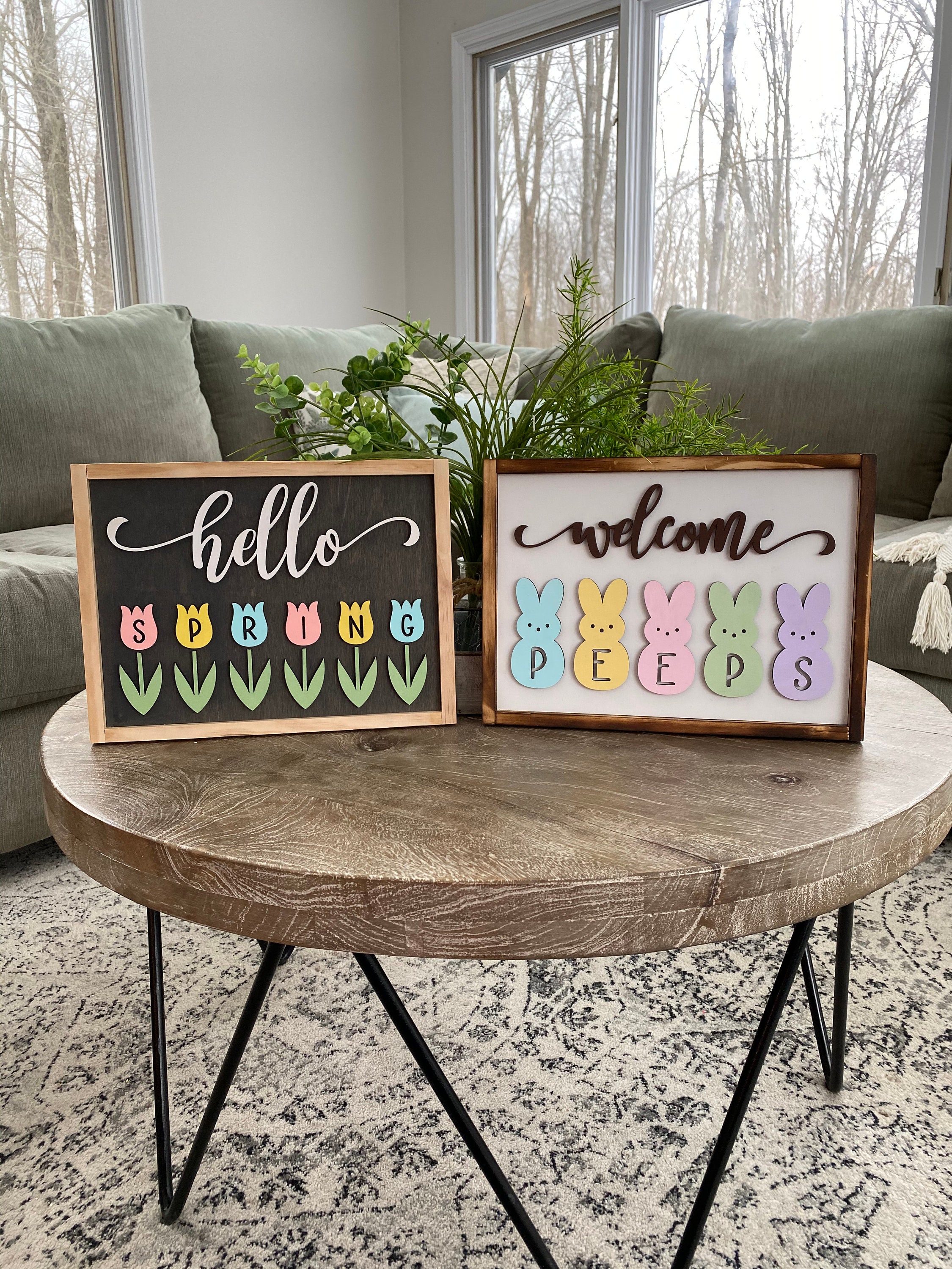 Spring Sign/welcome Spring Sign/welcome Sign/farmhouse | Etsy