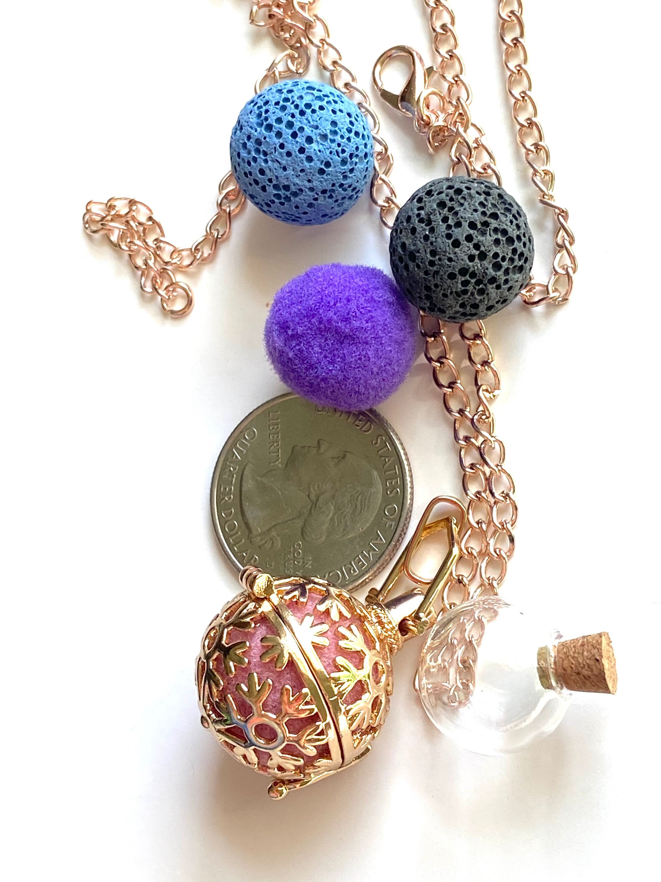 Urn necklace diffuser necklace Gift for loss Fillable | Etsy