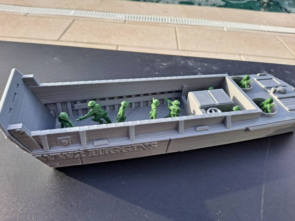 Toy Boat, Customizable Higgins Boat, Landing Craft. 3D Printed, 10 ...