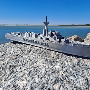 WW2 Toy Battleship. Customizable. WW2 Destroyer. 3D Printed. 16 Inches ...
