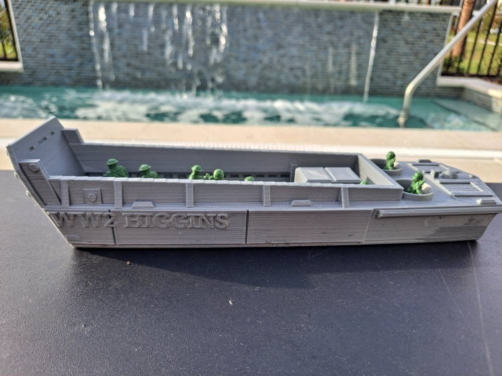 Toy Boat, Customizable Higgins Boat, Landing Craft. 3D Printed, 10 ...