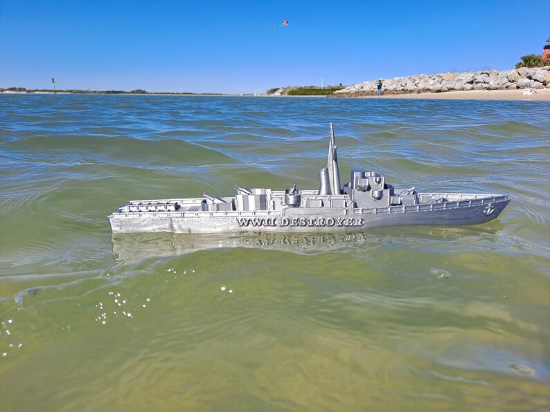 WW2 Toy Battleship. Customizable. WW2 Destroyer. 3D Printed. 16 Inches ...