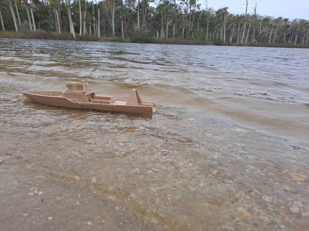 Toy Fishing Boat. Customizable. 15 Inches Long. Floats Very - Etsy
