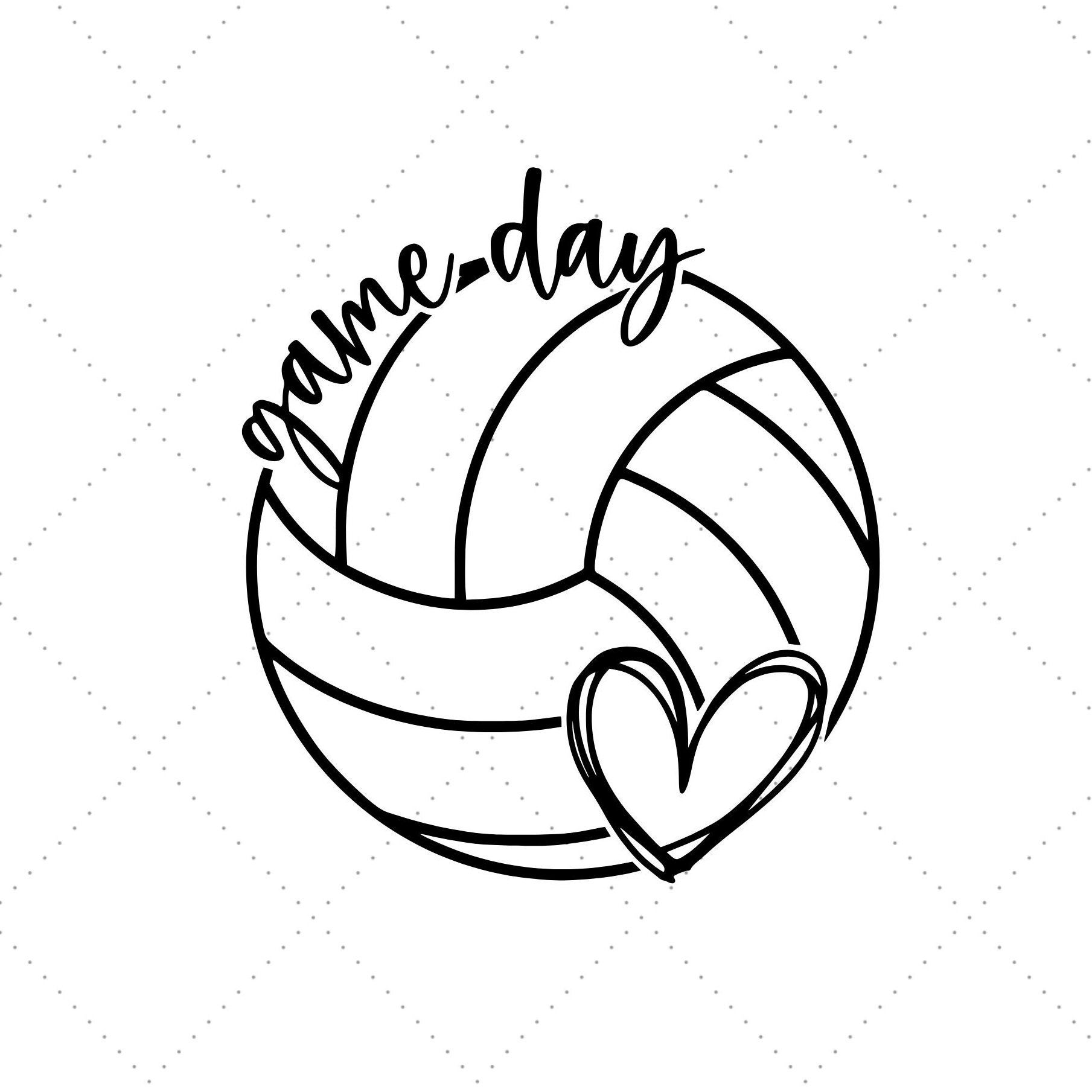 Game Day Volleyball SVG, JPEG, PNG - Instant Digital Download - Great ...