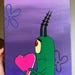 Plankton Holding Heart Acrylic Painting - Etsy