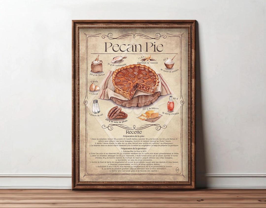 Watercolor Print Poster, Cozy Poster, Illustrated Recipe, Culinary ...