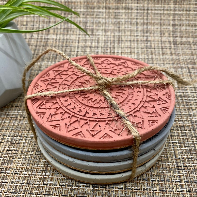 Concrete Coasters - Etsy